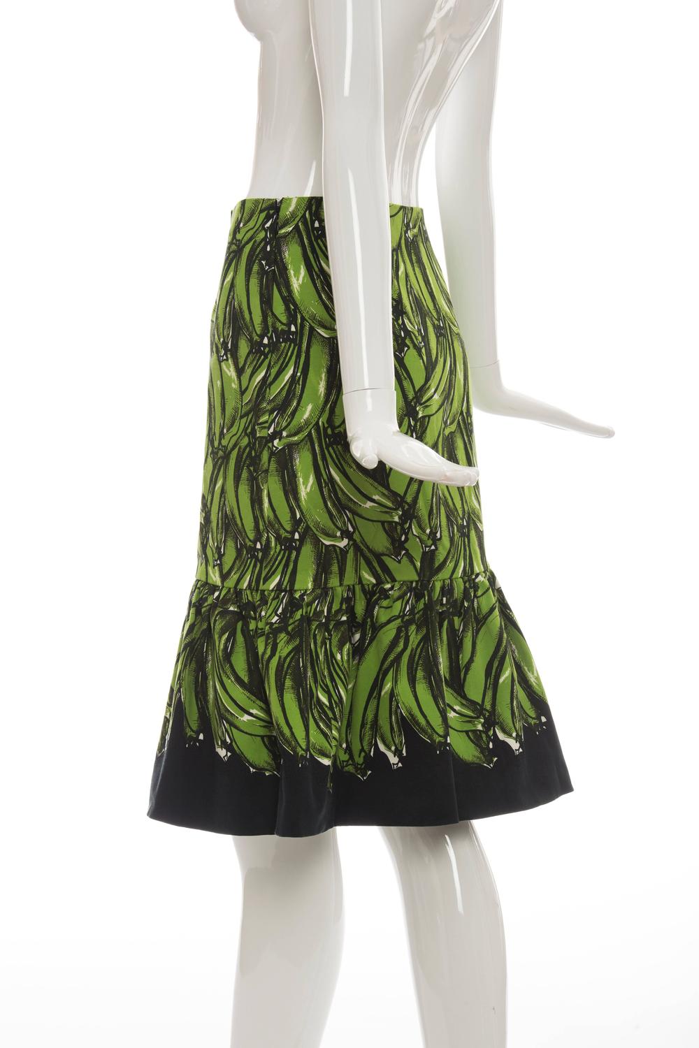 Prada Banana Print Skirt, Spring 2011 at 1stdibs