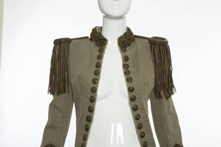 Balmain by Christophe Decarnin Runway Fringed Zipper Jacket, Spring ...