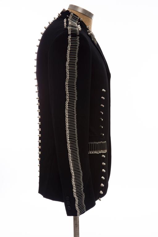 Comme Des Garcons Homme Plus 99%IS Black Wool Blazer Safety Pin ...