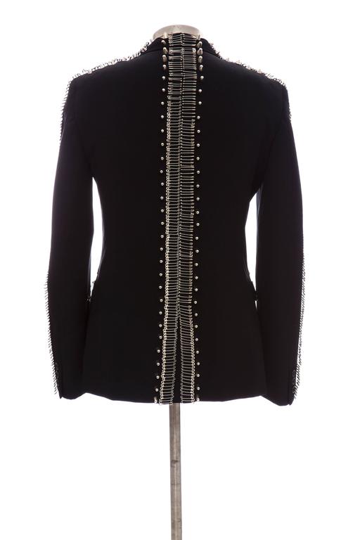 Comme Des Garcons Homme Plus 99%IS Black Wool Blazer Safety Pin ...