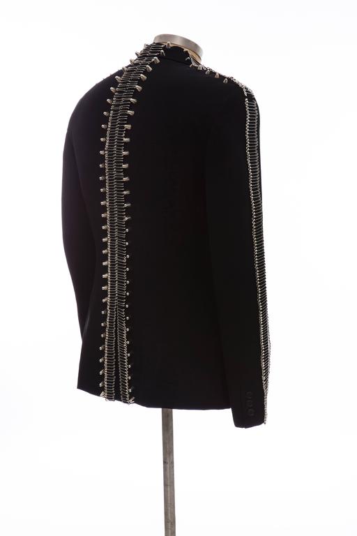 Comme Des Garcons Homme Plus 99%IS Black Wool Blazer Safety Pin ...