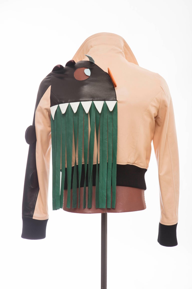 Walter Van Beirendonck Men's Runway Leather Fringe Monster Jacket ...