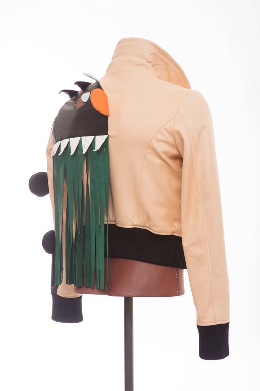 Walter Van Beirendonck Men's Runway Leather Fringe Monster Jacket ...