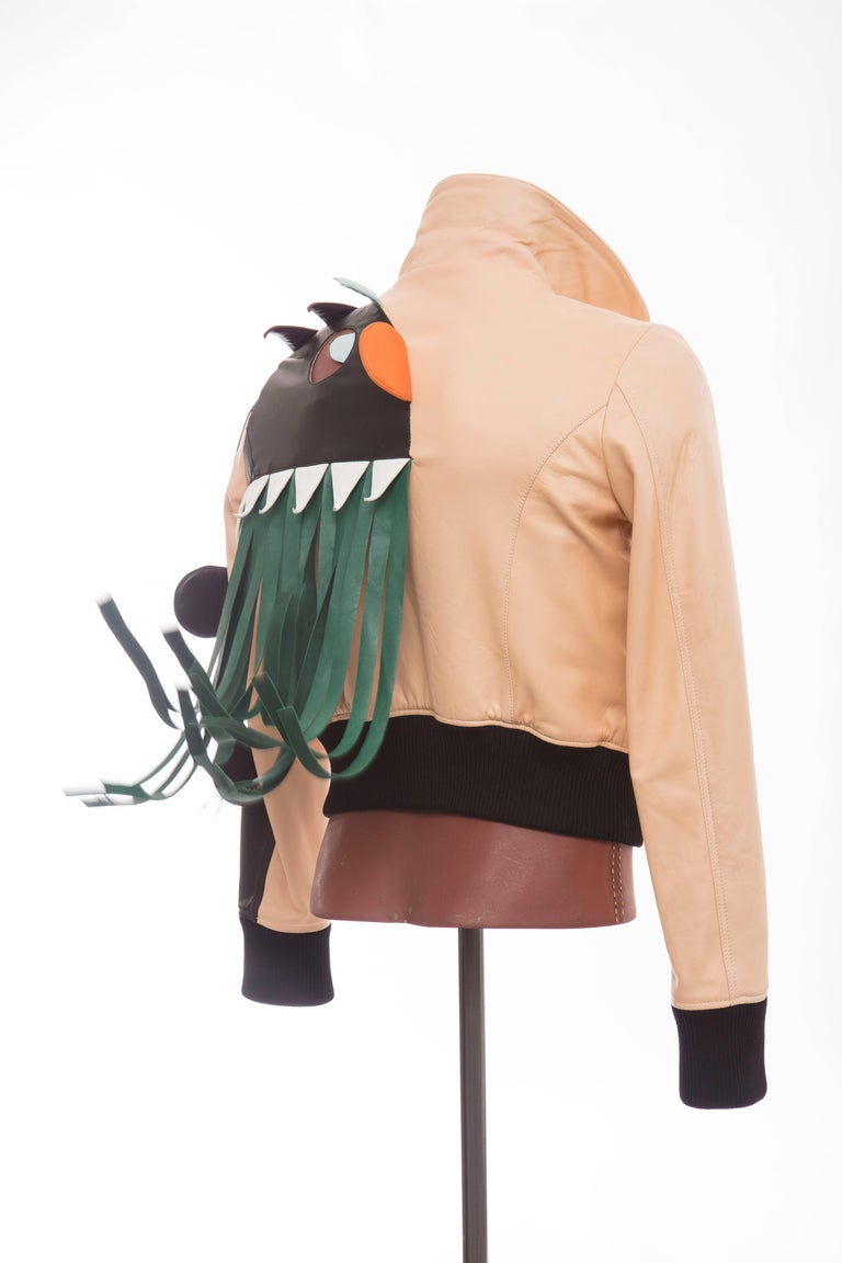 Walter Van Beirendonck Men's Runway Leather Fringe Monster Jacket ...