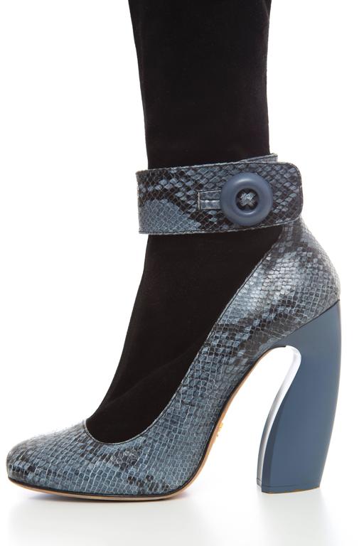 Prada Black Suede Boots With Python Trim, Autumn - Winter 2011 For Sale ...