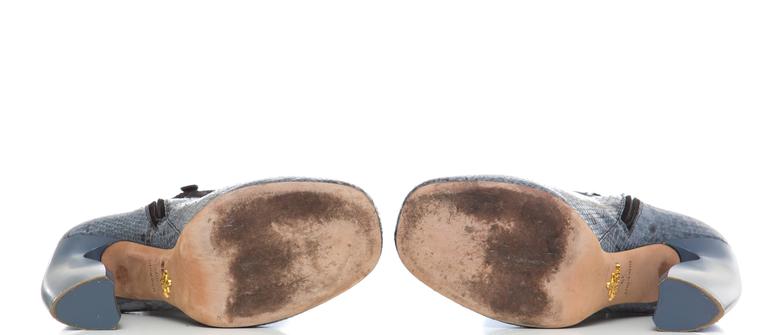 Prada Black Suede Boots With Python Trim, Autumn - Winter 2011 For Sale ...