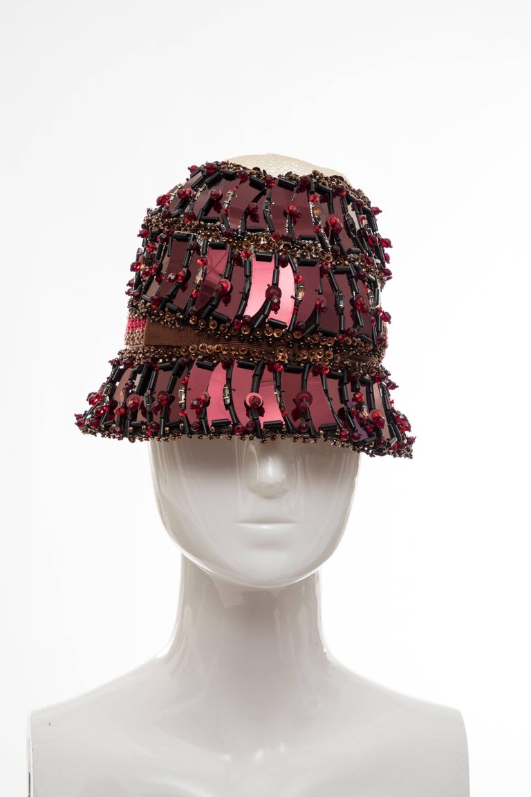 Prada Runway Embellished Cloche Hat, Spring 2005 at 1stDibs