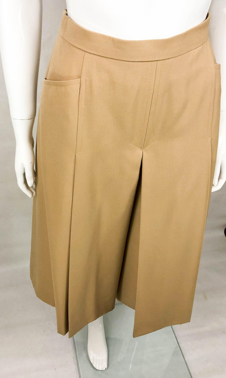 1970s Hermes Beige Wool Culottes At 1stdibs