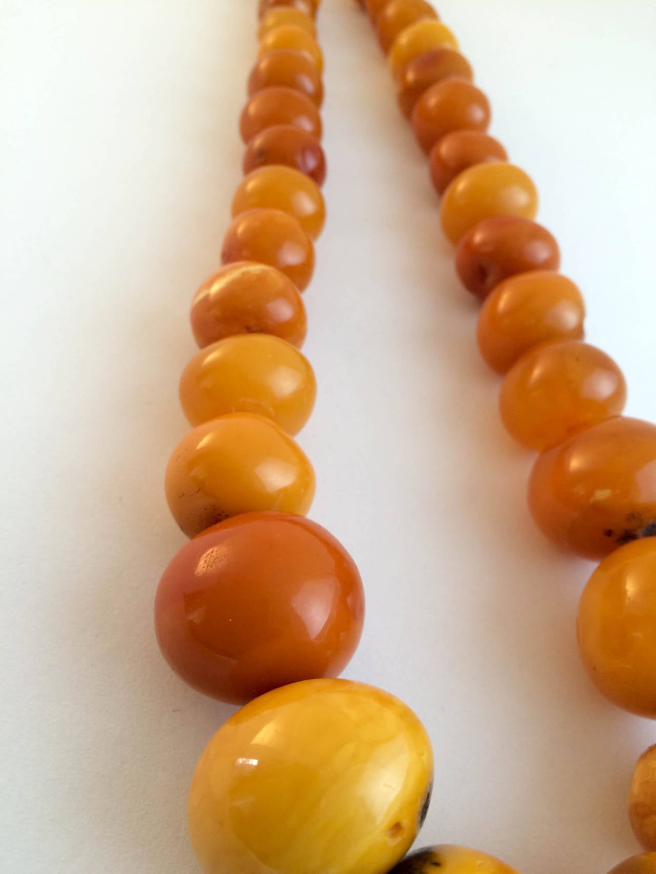 Vintage Amber Necklace - 1960s at 1stDibs