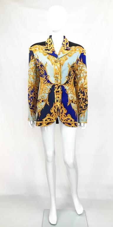 Versace Baroque Print Jacket - 1990s at 1stDibs