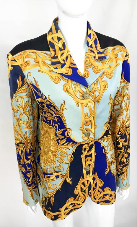 Versace Baroque Print Jacket - 1990s at 1stDibs