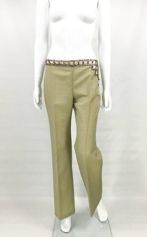 Chloe Crystal Embellished Evening Trousers - 1990s at 1stDibs