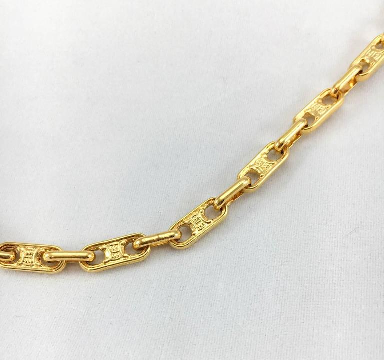 Celine Gold-Tone Long Chain - 1990s at 1stDibs