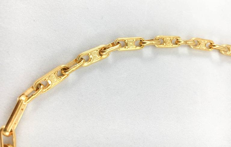 Celine Gold-Tone Long Chain - 1990s at 1stDibs