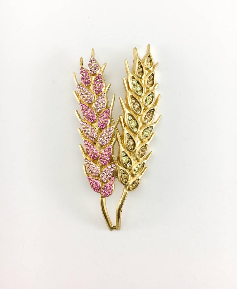 Chanel Pink And Yellow Gold-Plated Wheat Sheaf Brooch, 2003 at 1stDibs ...