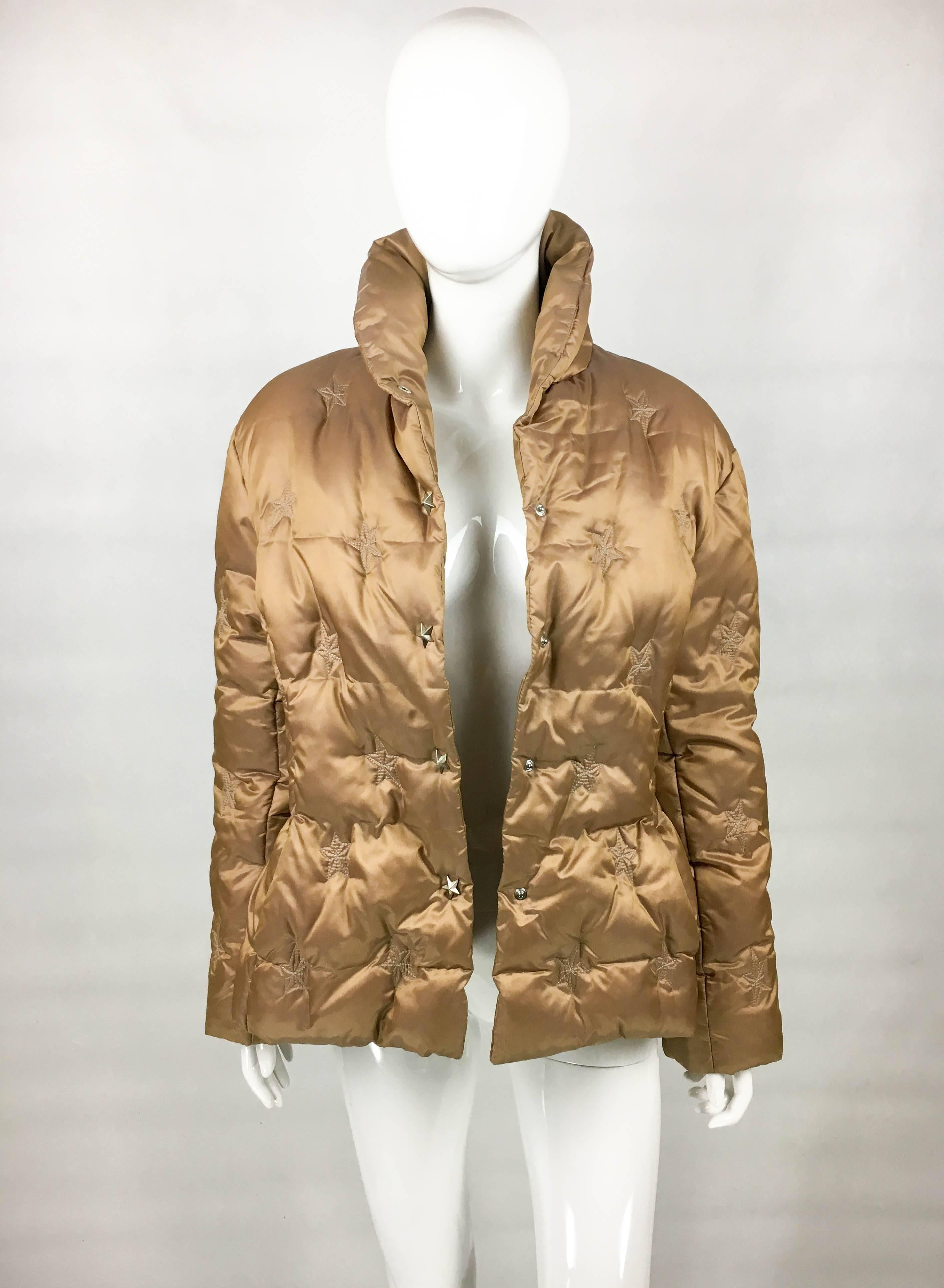 Mugler Bronze Puffer Jacket With Star Motif, 1990s For Sale at 1stDibs ...