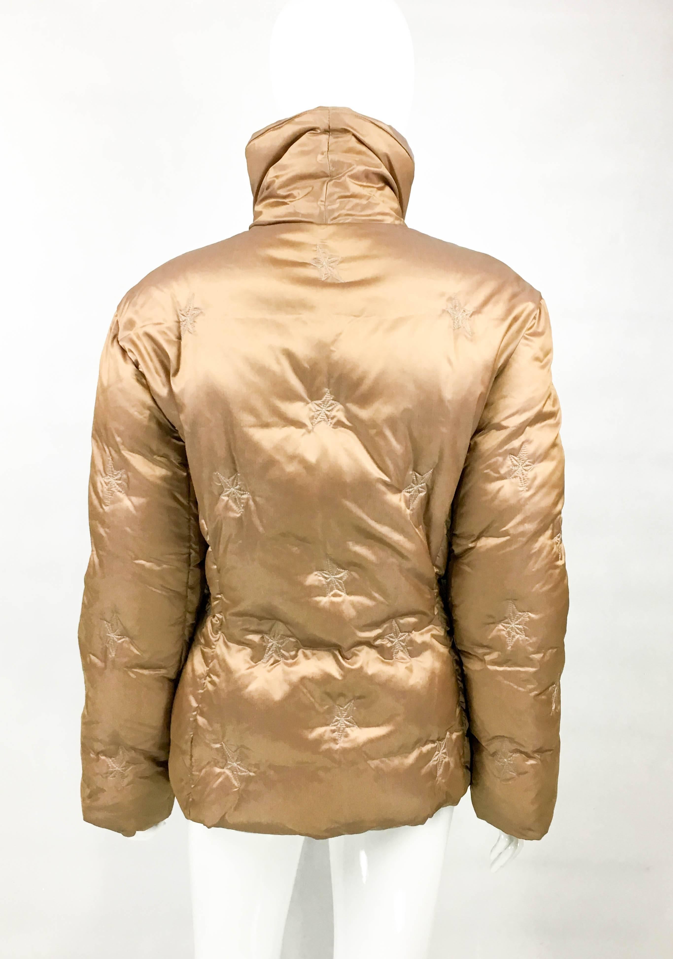 Mugler Bronze Puffer Jacket With Star Motif, 1990s For Sale at 1stDibs ...