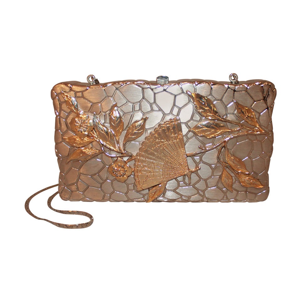 Judith Leiber Vintage Silver and Gold Repousse Handbag - circa 1970s at ...