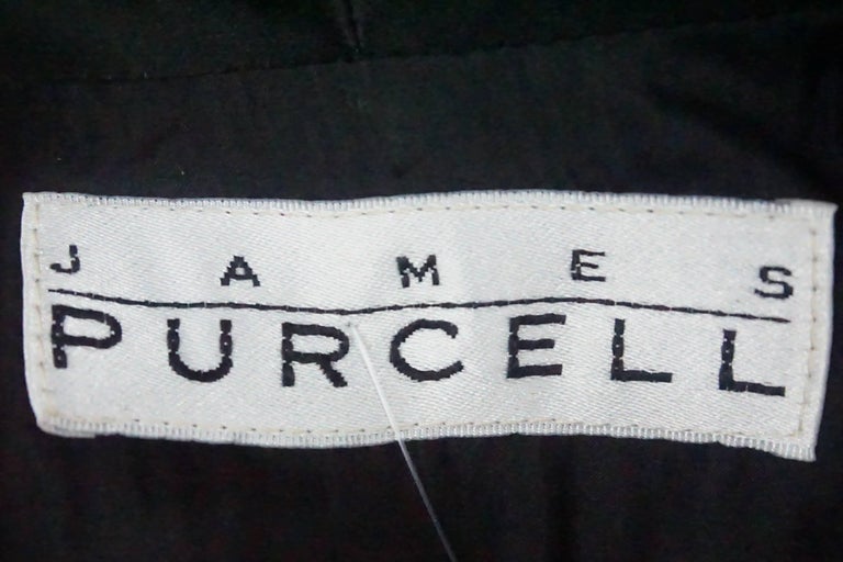 James Purcell Red and Black Silk L/S Gem Button Dress - 4 For Sale at ...