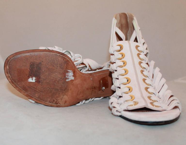 Givenchy Pale Pink Suede Strappy Heels - 8 For Sale at 1stDibs | pale ...