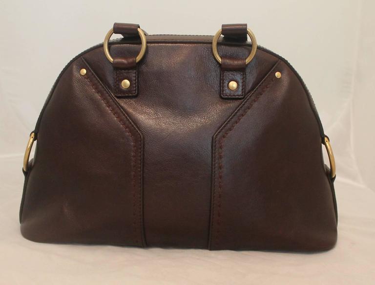 YSL Rive Gauche Brown Leather "Sac Muse" Bag - GHW at 1stDibs | ysl sac ...