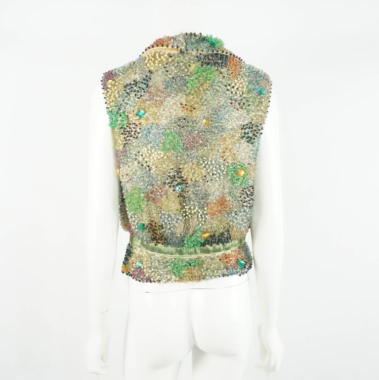 Multi Colored Fully Beaded Vest - M at 1stDibs