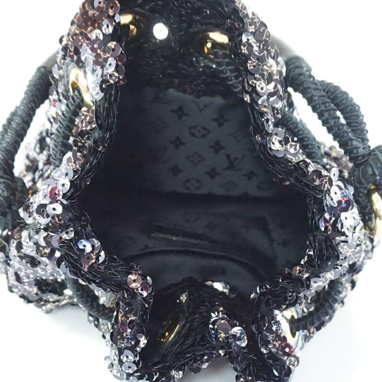 Louis Vuitton Black and Gold Limited Edition Sequin Mini Noe Rococo ...