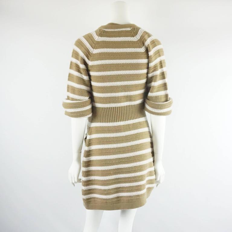 Chanel Runway Camel and Ivory Cashmere Sweater Dress with Top - 34 ...