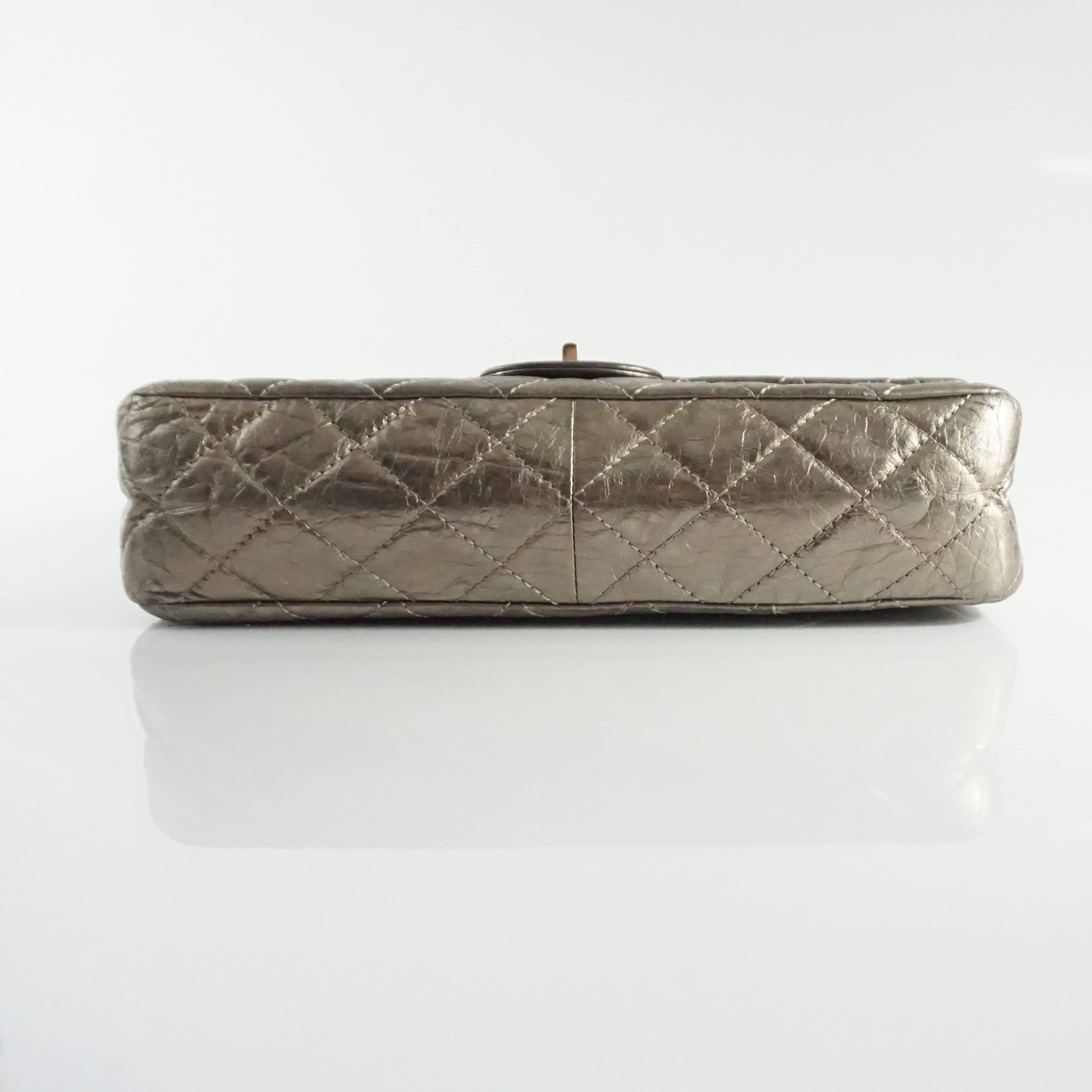 Chanel Pewter 2.55 Reissue 227 Double Flap Bag - 2006 For Sale at ...