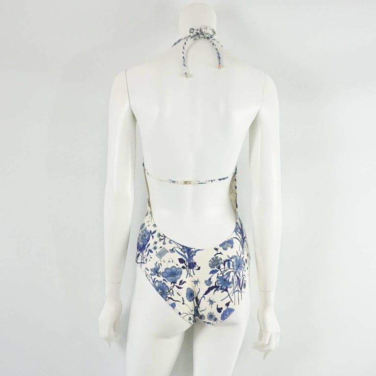 Gucci Blue Floral Print Swimsuit at 1stDibs | swimsuit gucci, gucci ...