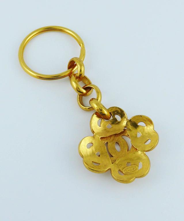 Chanel Spring 1997 Gold Toned Key Ring / Bag Charm at 1stDibs