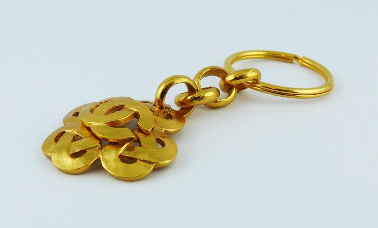 Chanel Spring 1997 Gold Toned Key Ring / Bag Charm at 1stDibs