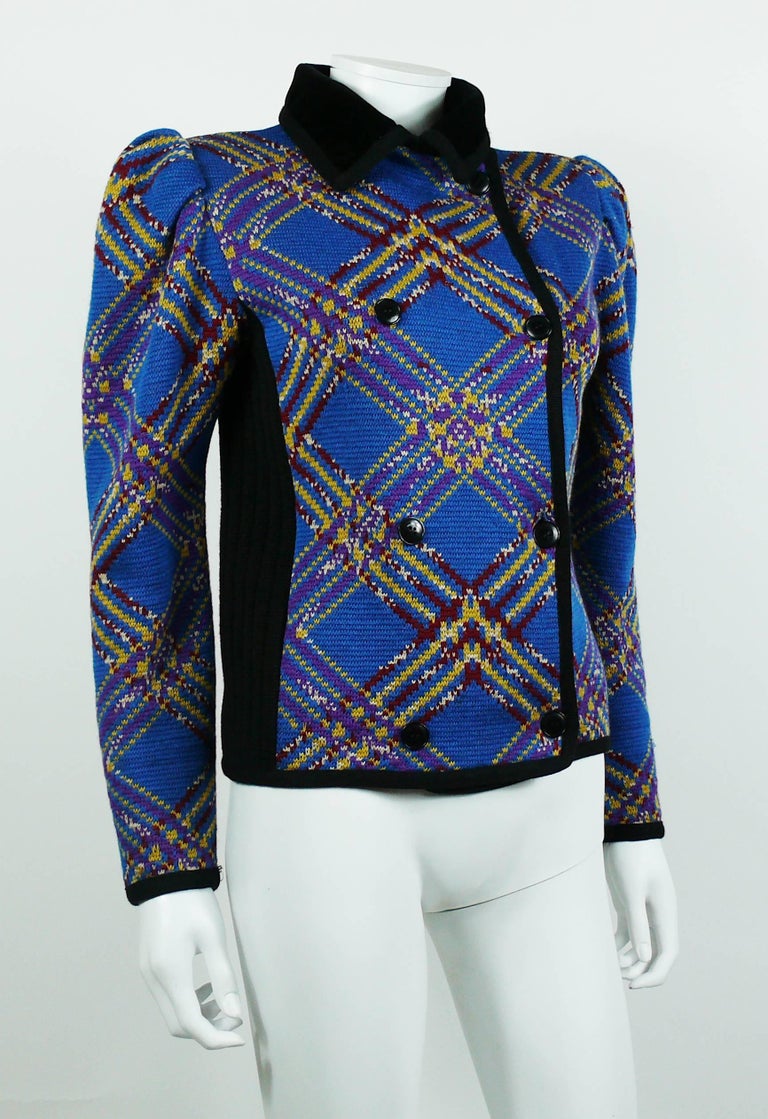 Yves Saint Laurent Rive Gauche YSL Vintage Cardigan Sweater Size FR 38 ...