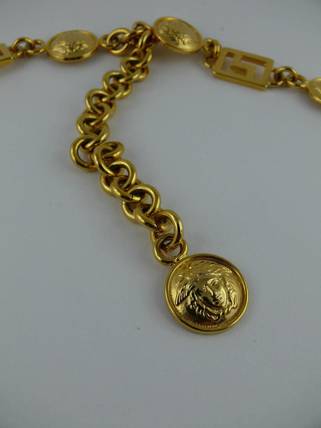 Gianni Versace Vintage Iconic Medusa Chain Belt Necklace 1990s For Sale ...