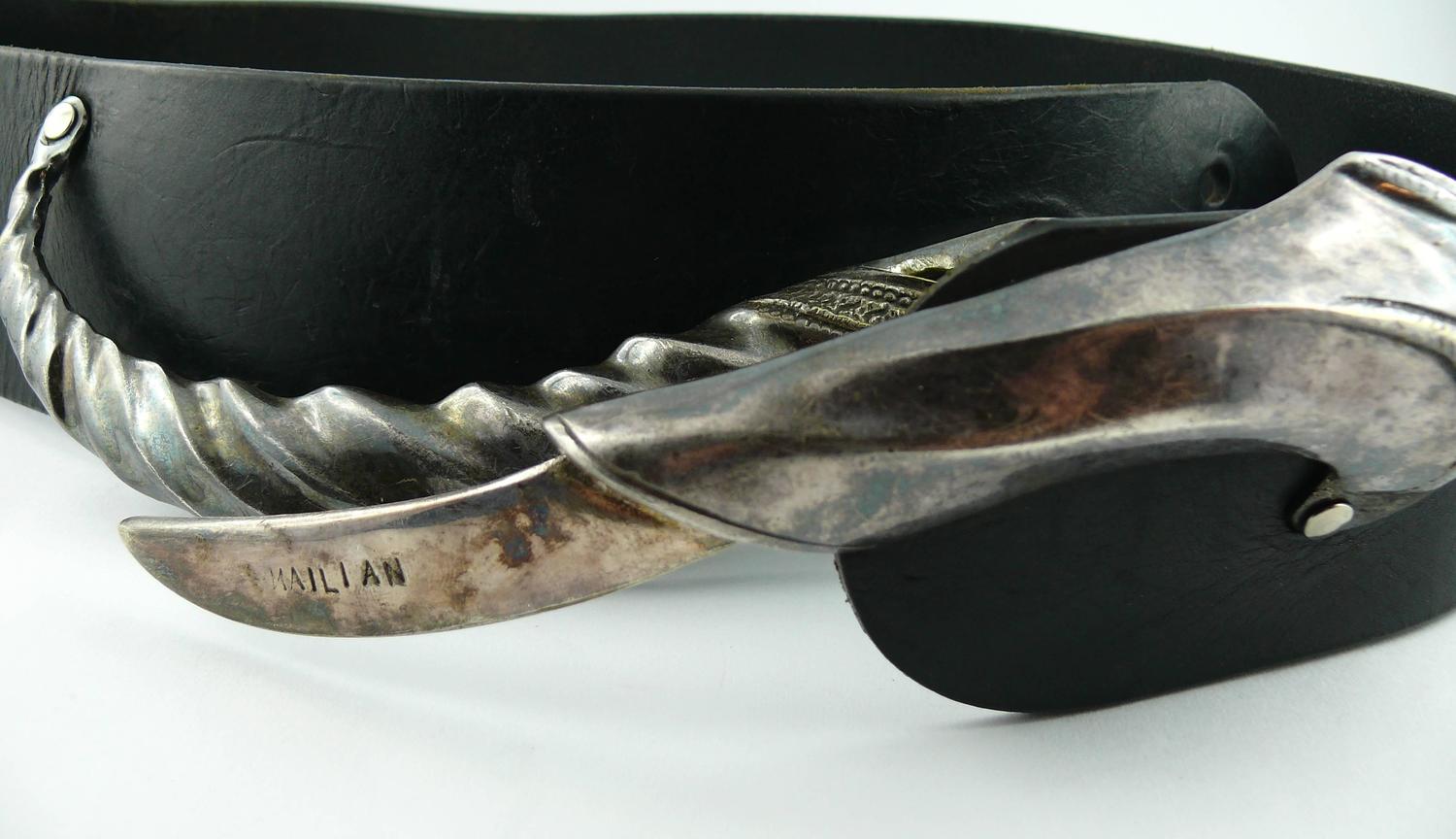 Georges Mailian Vintage Massive Sword Buckle Wide Belt 1980s For Sale ...