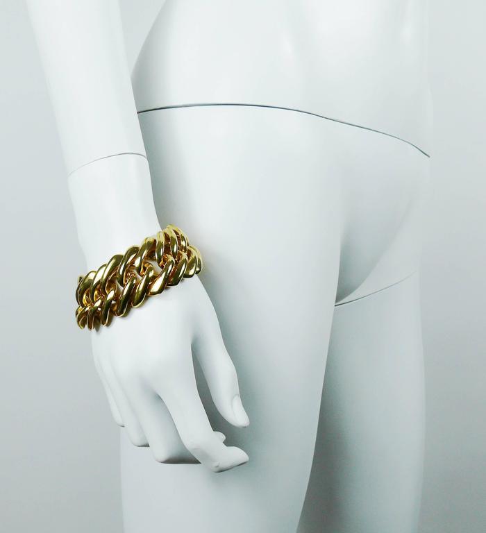 Yves Saint Laurent YSL Vintage Classic Curb Chain Necklace Bracelet Set ...