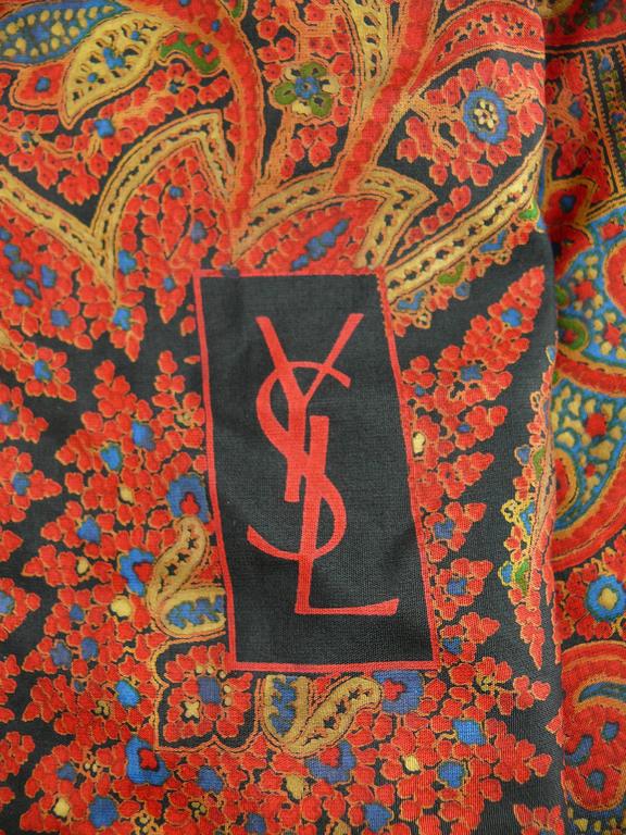 Yves Saint Laurent YSL Gorgeous Vintage Fringed Shawl For Sale at ...