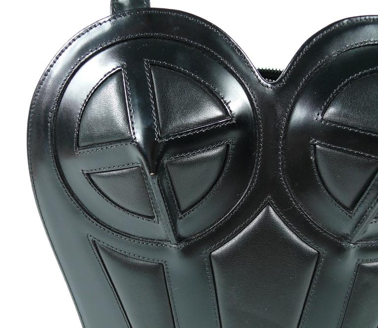 Jean Paul Gaultier Rare 1998 Iconic Black Leather Bustier Handbag at ...