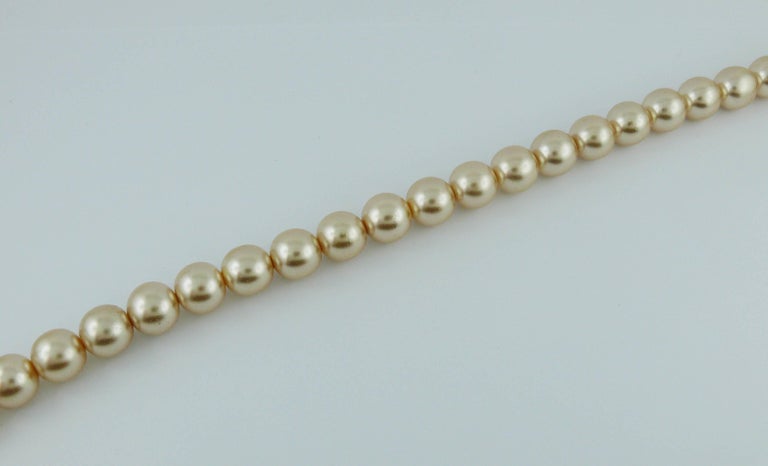 Celine Vintage Long Pearl Necklace Belt at 1stDibs | celine pearl necklace