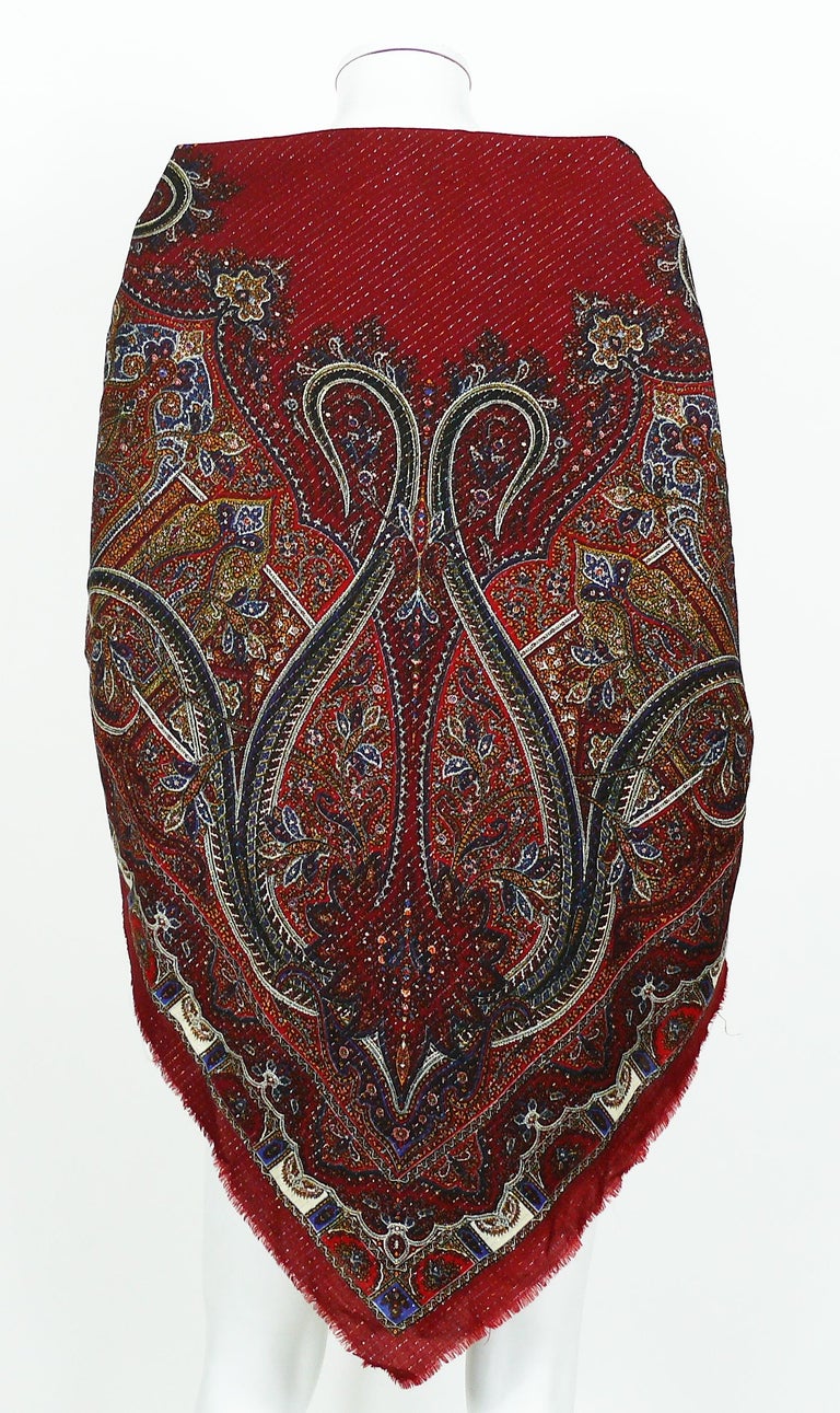 Yves Saint Laurent YSL Vintage Paisley-Schal bei 1stDibs