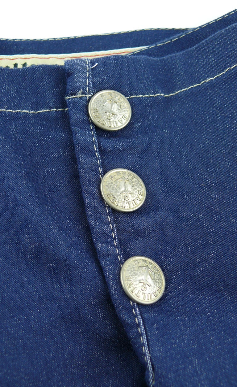 Jean Paul Gaultier Vintage Denim Ensemble For Sale at 1stDibs