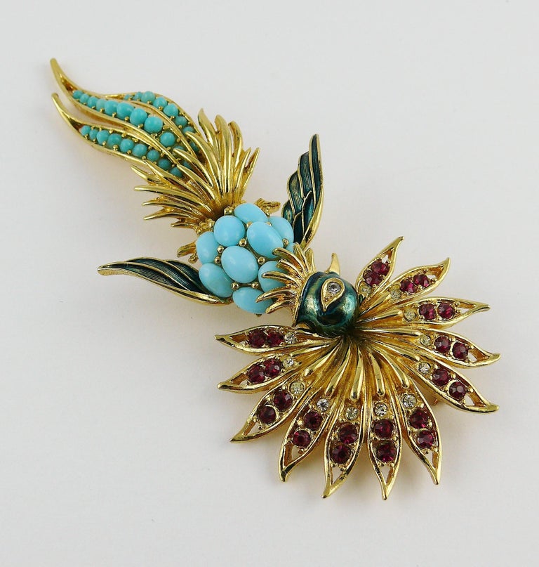 Marcel Boucher Bird of Paradise Jewelled Brooch at 1stDibs | boucher ...