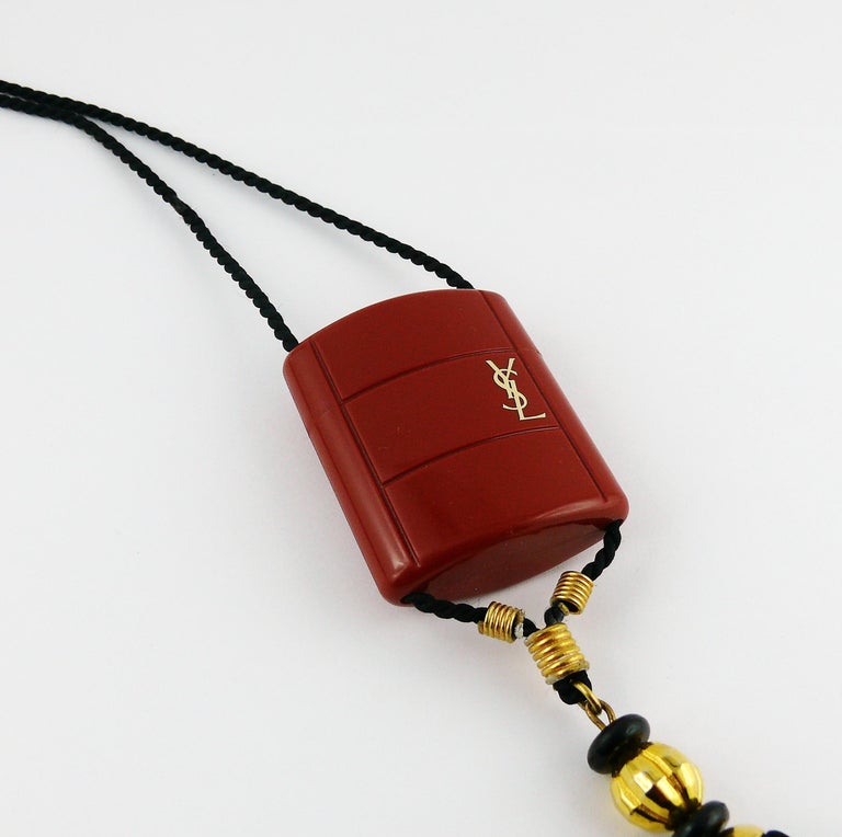Yves Saint Laurent YSL Vintage Opium Inro Pendant Necklace at 1stDibs