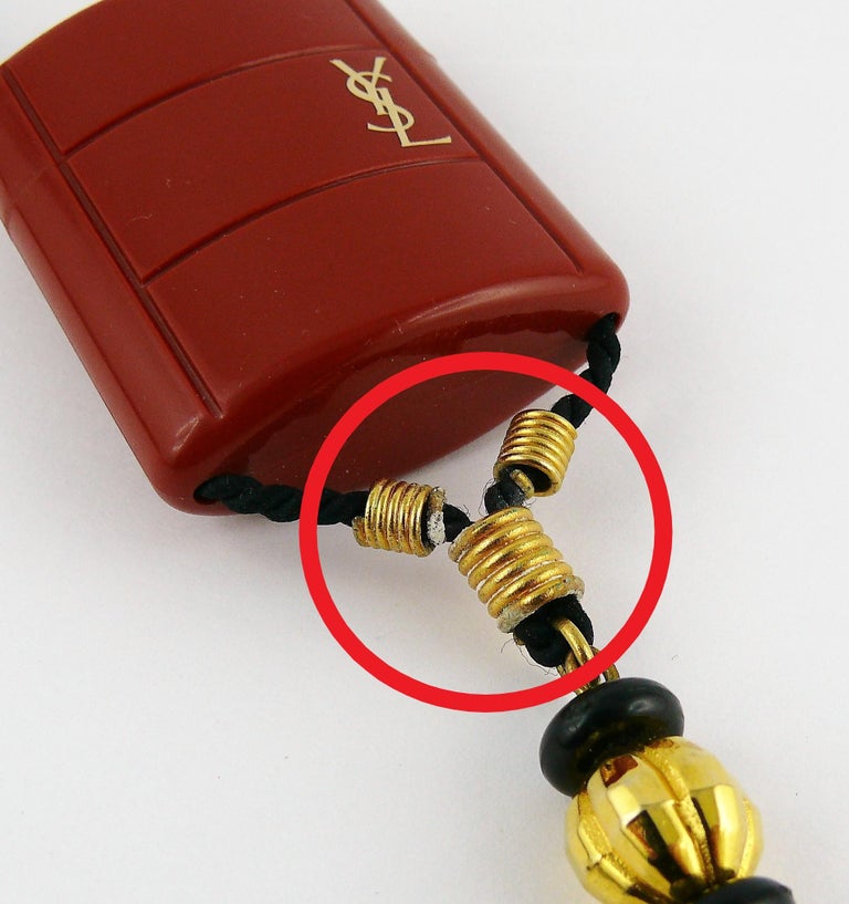 Yves Saint Laurent YSL Vintage Opium Inro Pendant Necklace at 1stDibs