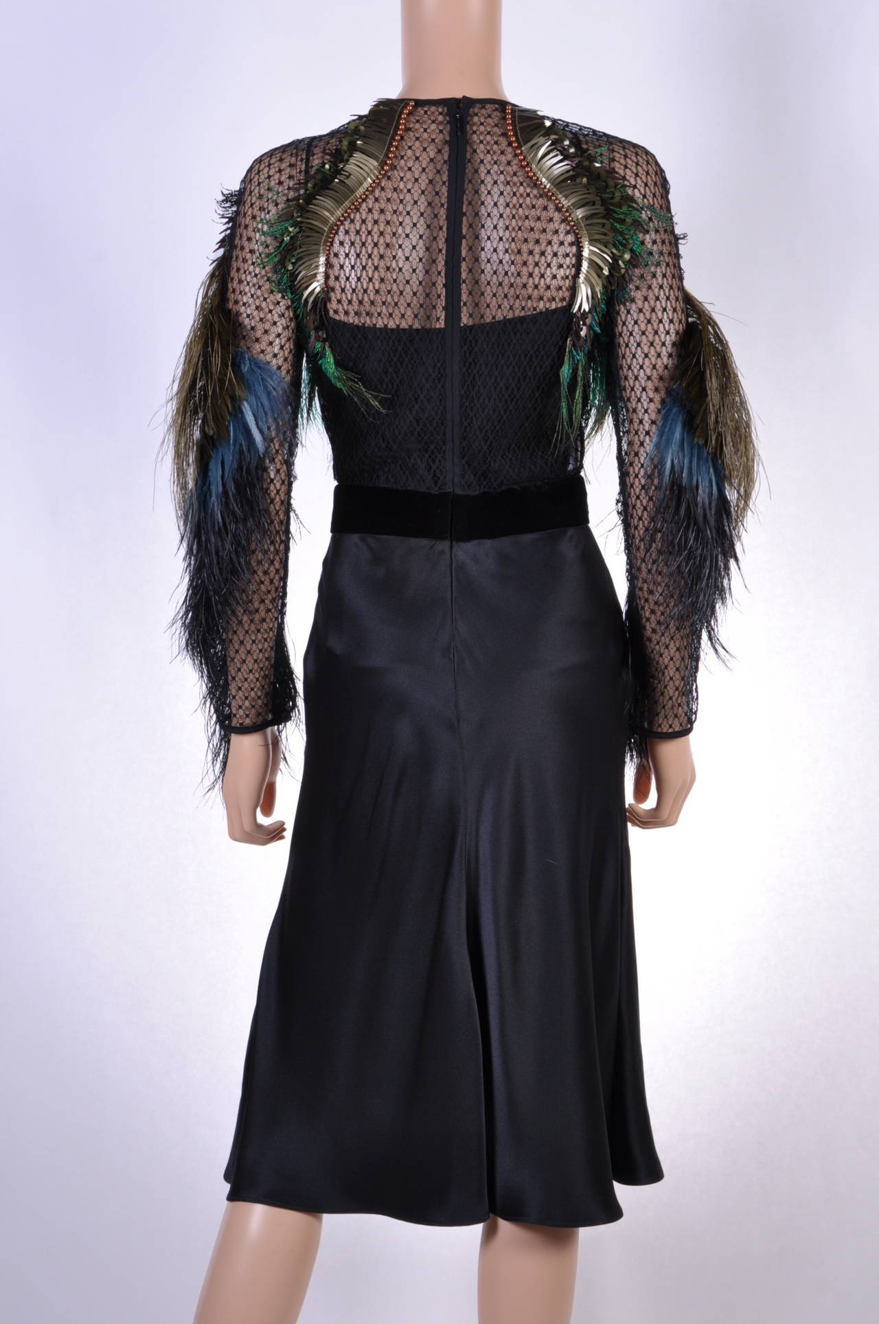 Gucci Feather Embroidered Evening Dress at 1stDibs | gucci feather ...