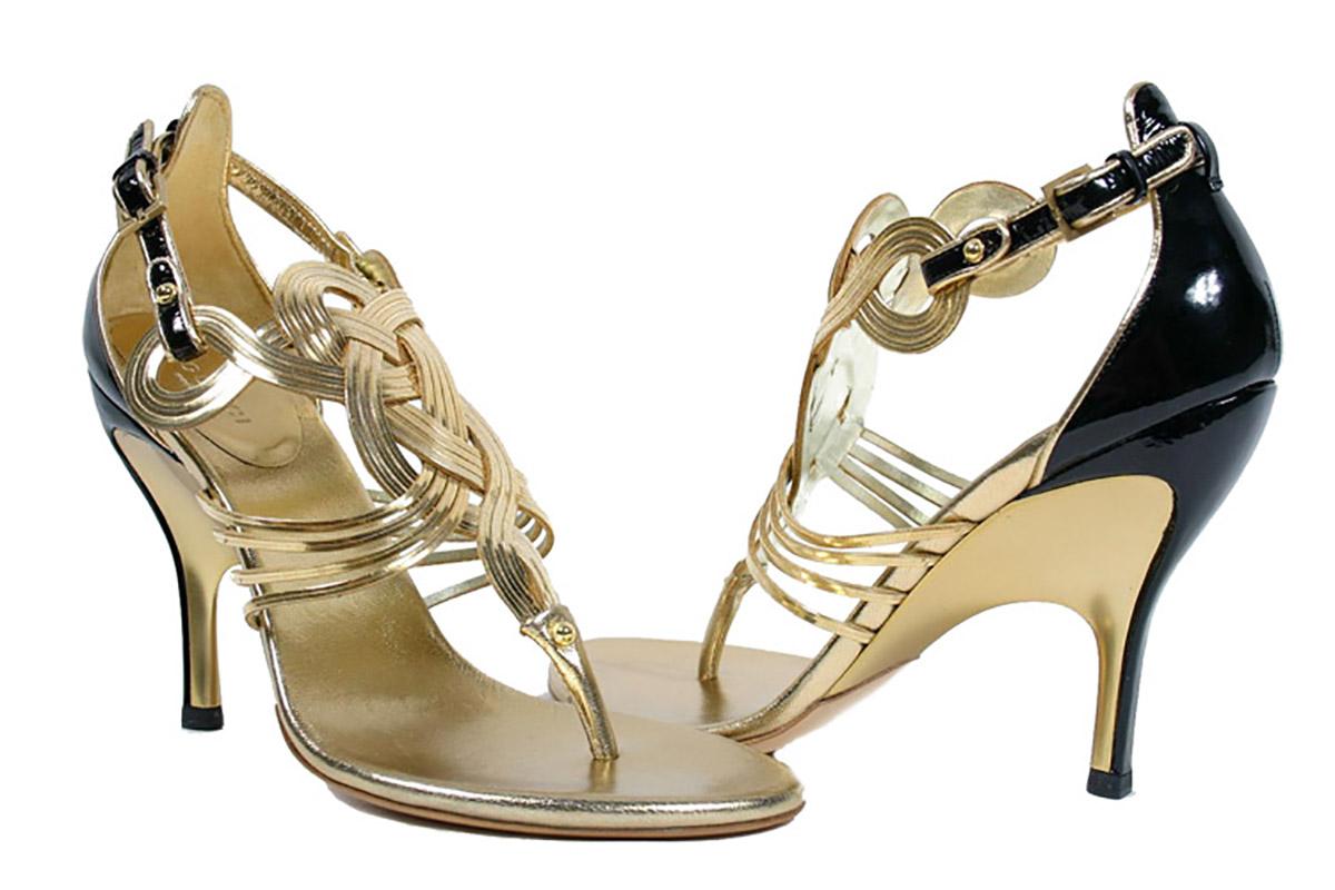 Gucci Vintage Gold Shoes from the Ad Campaign, S / S 2005 Sz 8 For Sale ...