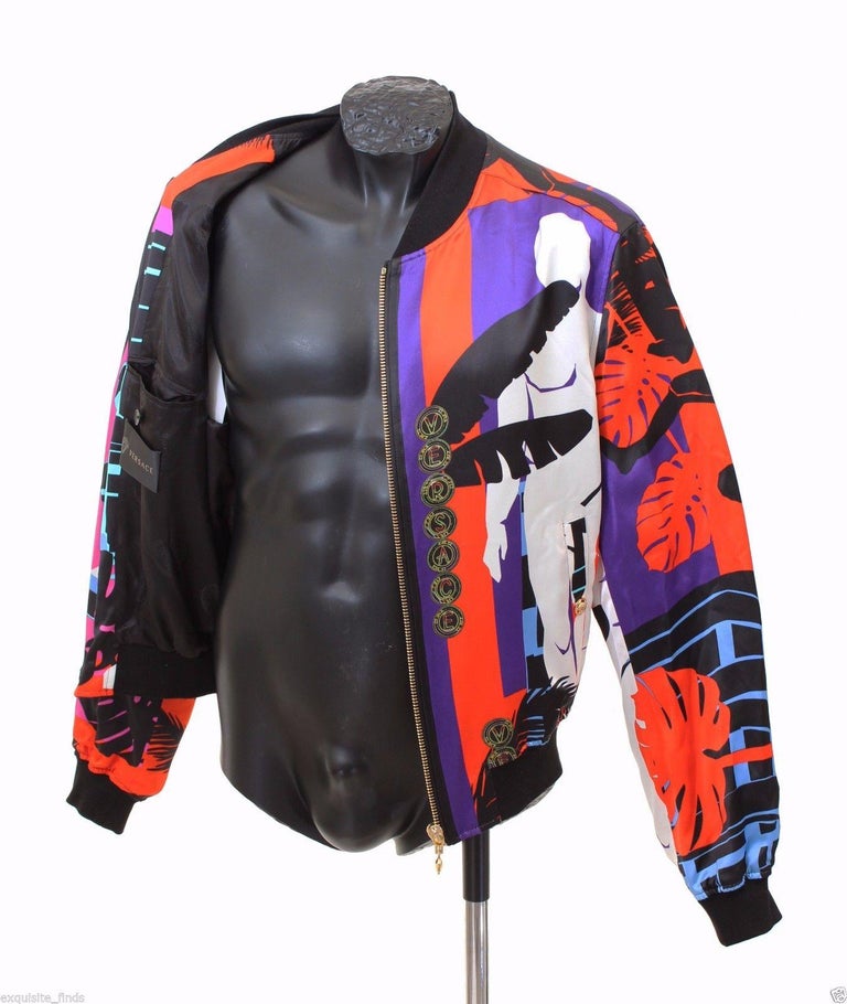 BRAND NEW VERSACE CUBA PRINT RED JACKET for MEN For Sale at 1stDibs ...