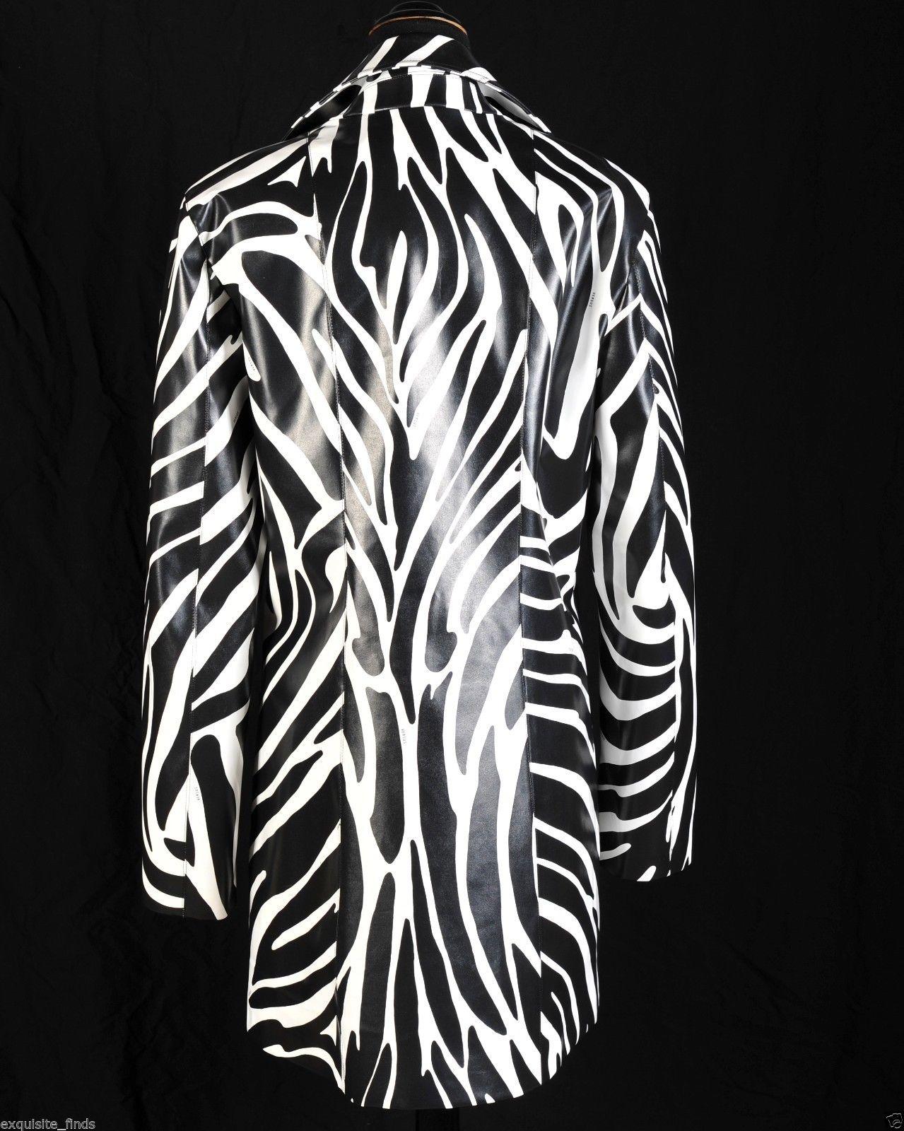 NEW VERSACE VERSUS MEN'S WATERPROOF ZEBRA PRINT COAT for MEN For Sale ...