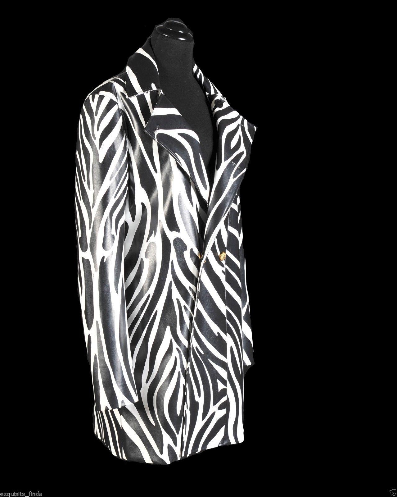 NEW VERSACE VERSUS MEN'S WATERPROOF ZEBRA PRINT COAT for MEN For Sale ...