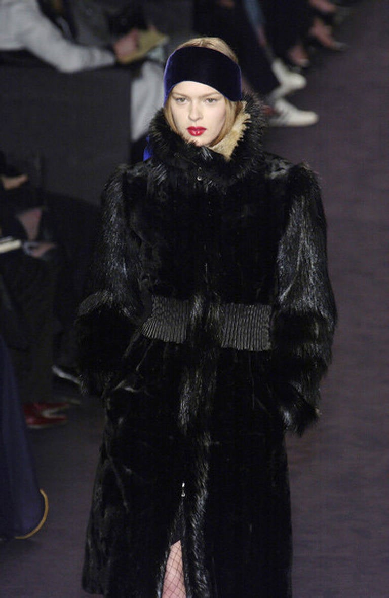 TOM FORD for YVES SAINT LAURENT BEAVER and FOX FUR RUNWAY COAT For Sale ...